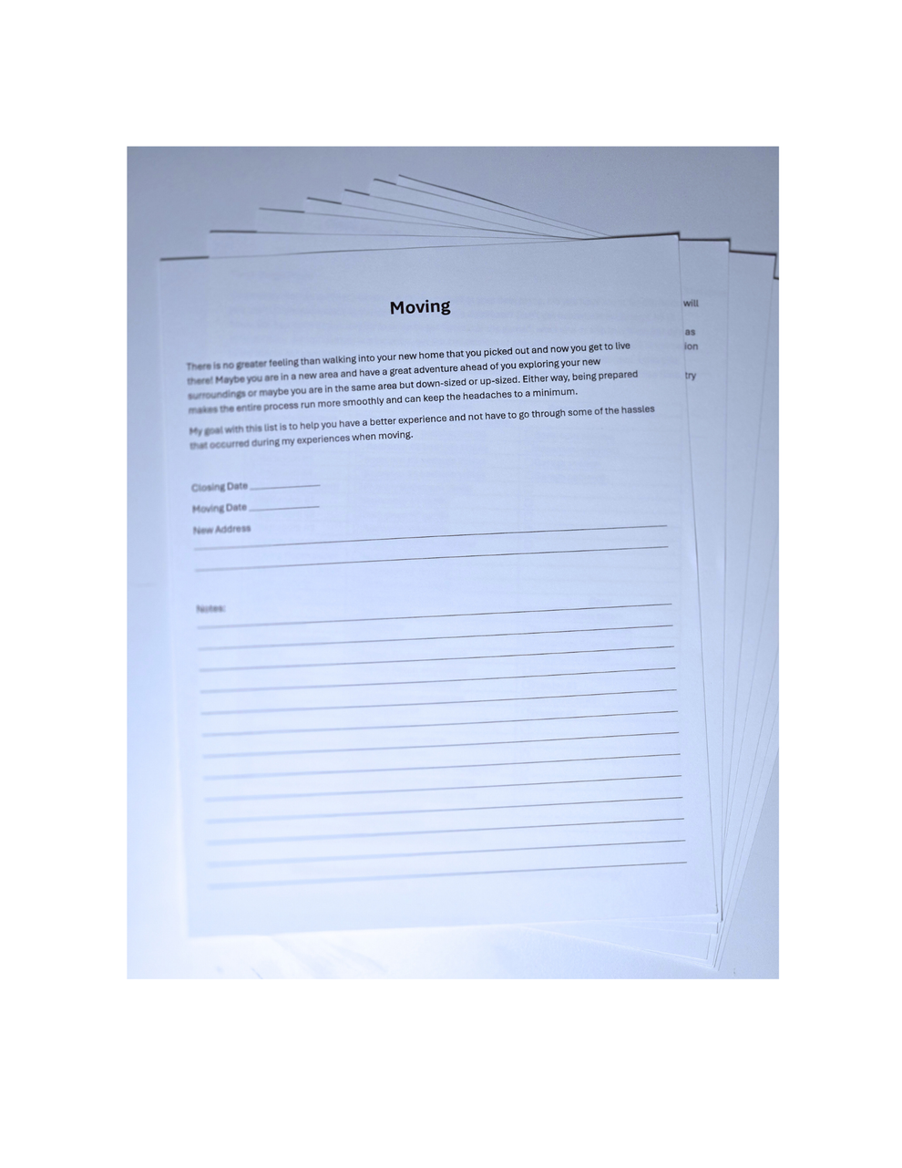 Moving Guide and Checklist – Planning, Living and Loving